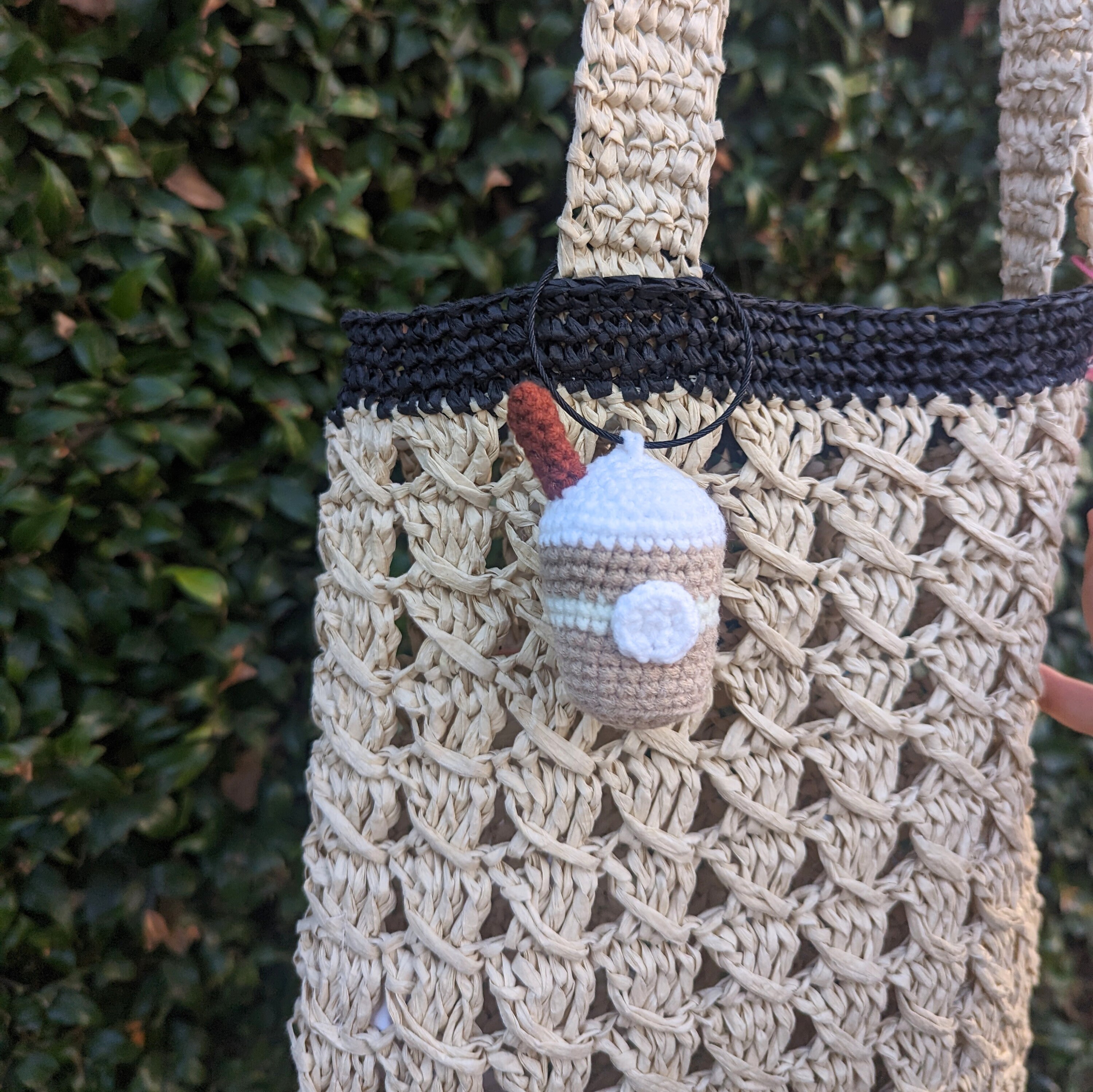 Boba Tea Crocheted Keychains, Coffee Cup Keychains, Cute Keychain, Bag ...