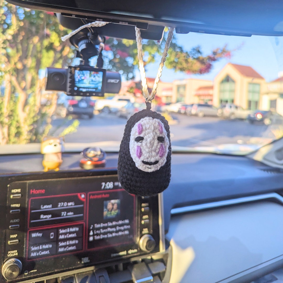 No Face Ghost Anime Crocheted Keychain, Car Rearview Mirror Charm ...