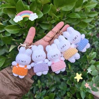 Crochet Bunny Keychain - Etsy
