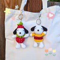 Crochet Plush Peanuts Snoopy Keychain / Pocket Pal - Etsy Canada