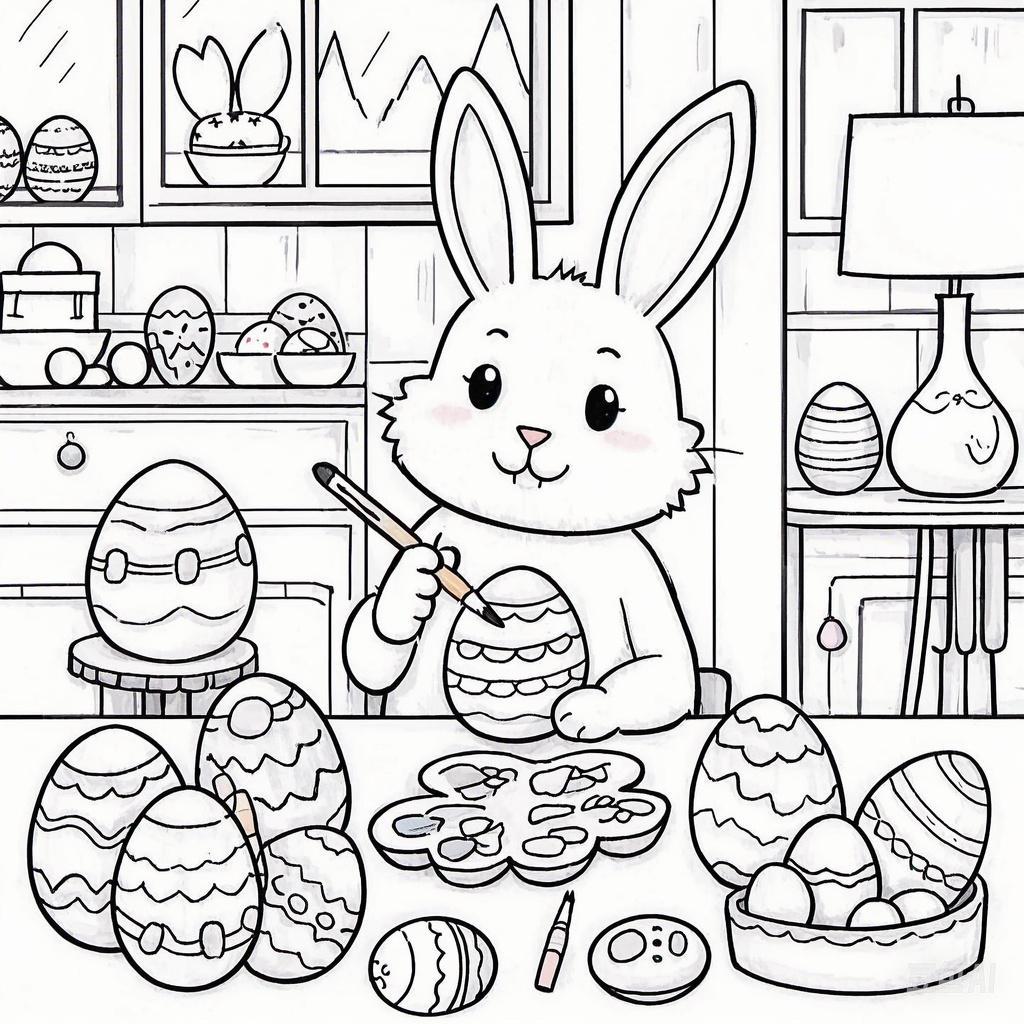 20 Pages Easter Fun Coloring Book for Kids and Adults Printable Digital ...