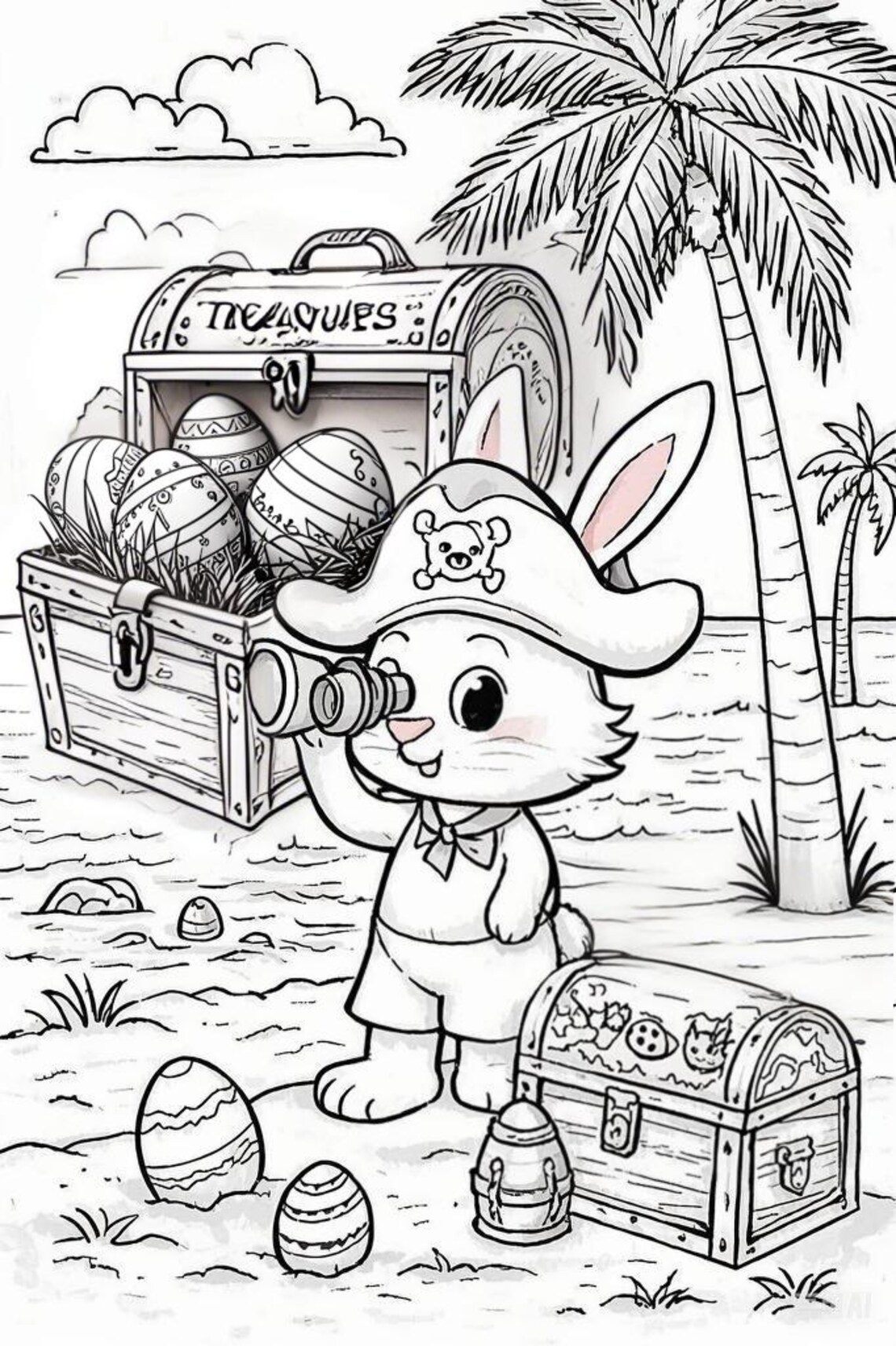 20 Pages Easter Fun Coloring Book for Kids and Adults Printable Digital ...