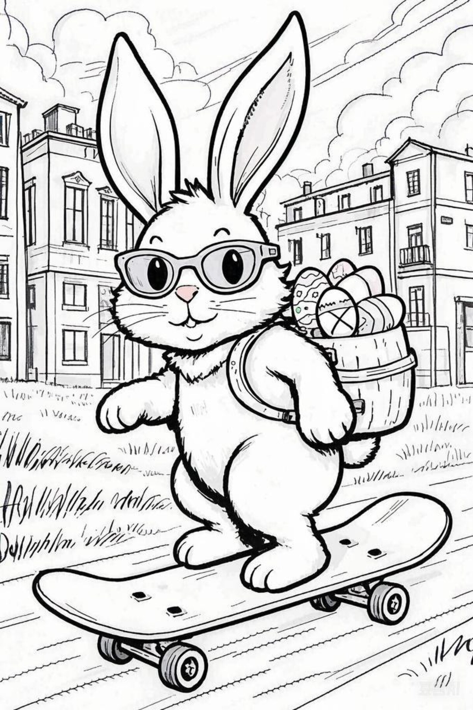 20 Pages Easter Fun Coloring Book for Kids and Adults Printable Digital ...