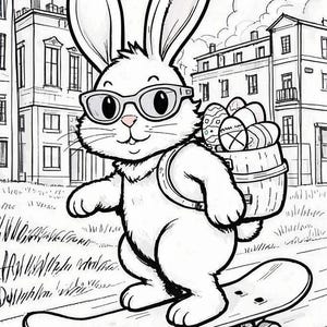 20 Pages Easter Fun Coloring Book for Kids and Adults Printable Digital ...