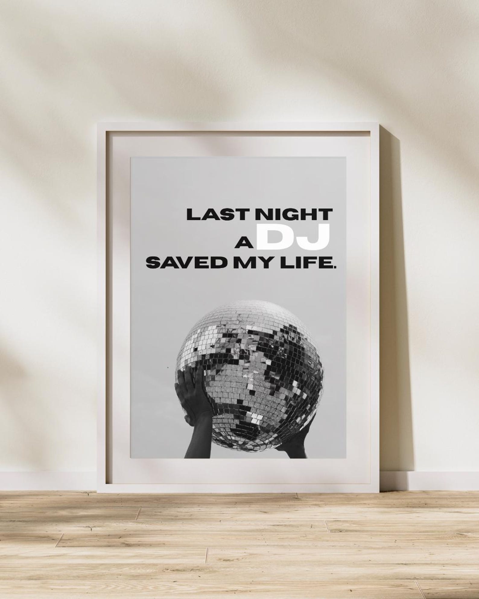 Retro Disco Music Lyrics Print: 70s Typography Wall Art (digital ...