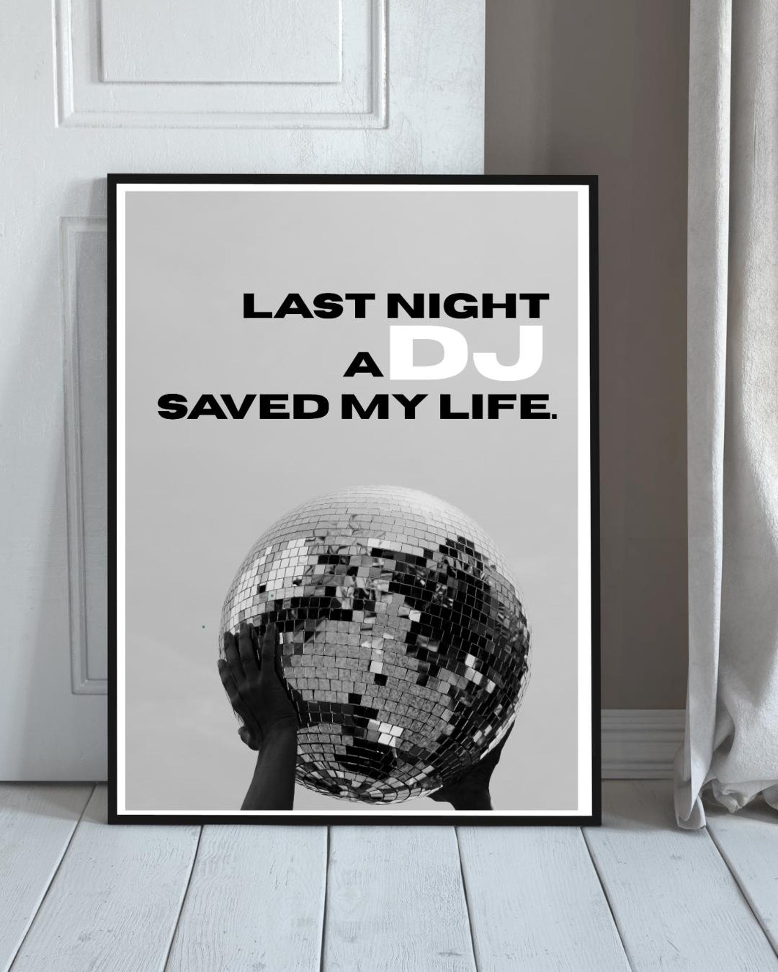 Retro Disco Music Lyrics Print: 70s Typography Wall Art (digital ...