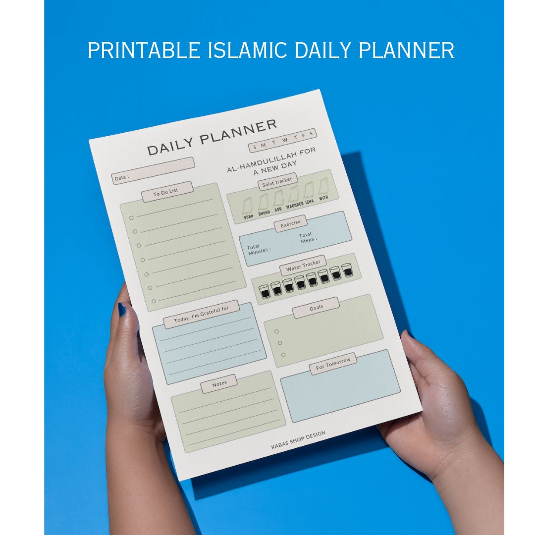 Islamic Printable Daily Planner Dijital Planner Islami - Etsy
