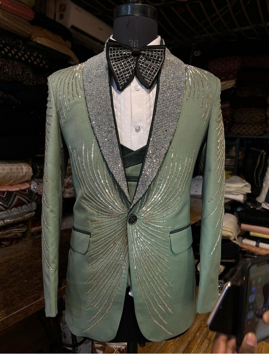 Men's Pesta Colour Handmade Blazer - Hand Embellishment Blazer ...