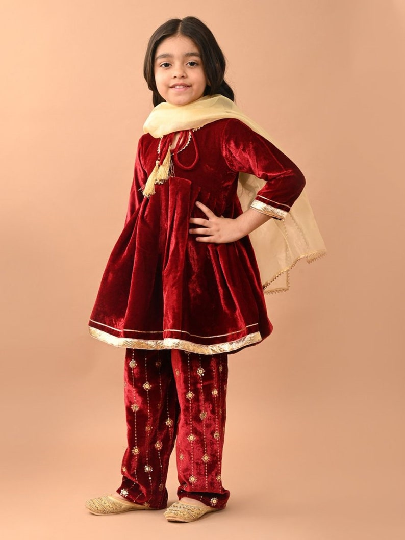Girls Multicolour Sharara, Salwar Kameez, Pakistani Kids Wear, Girls ...