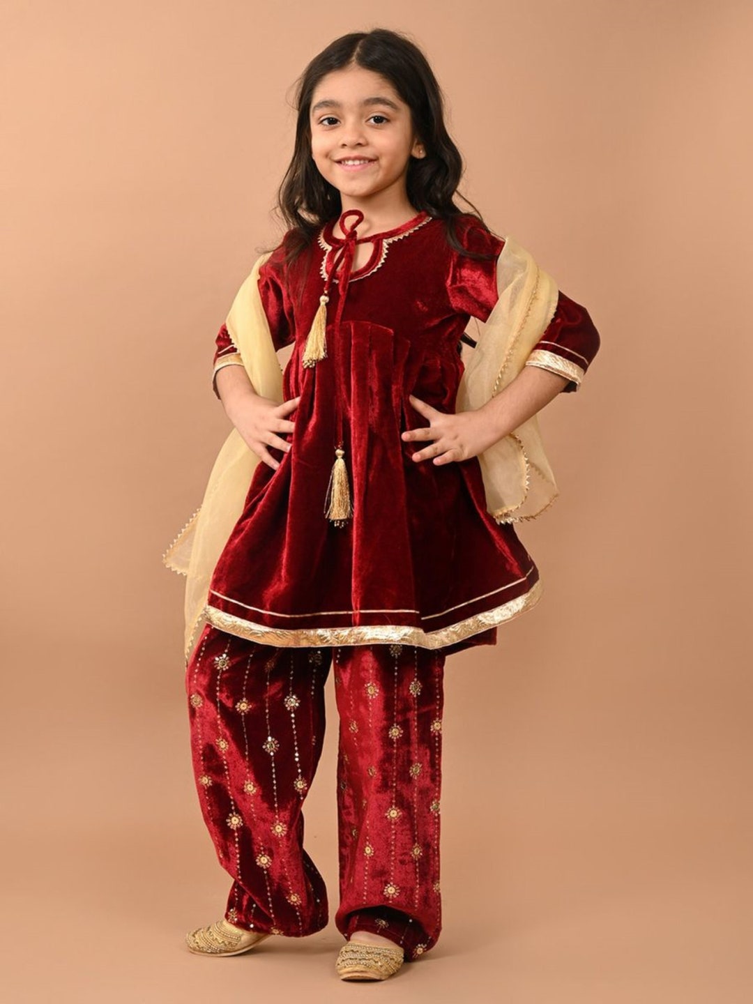 Girls Multicolour Sharara, Salwar Kameez, Pakistani Kids Wear, Girls ...