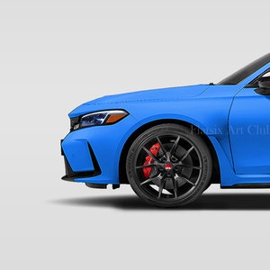 Honda Civic Type R (FL5) Sketched Wall Art - Multi-colour Automotive ...