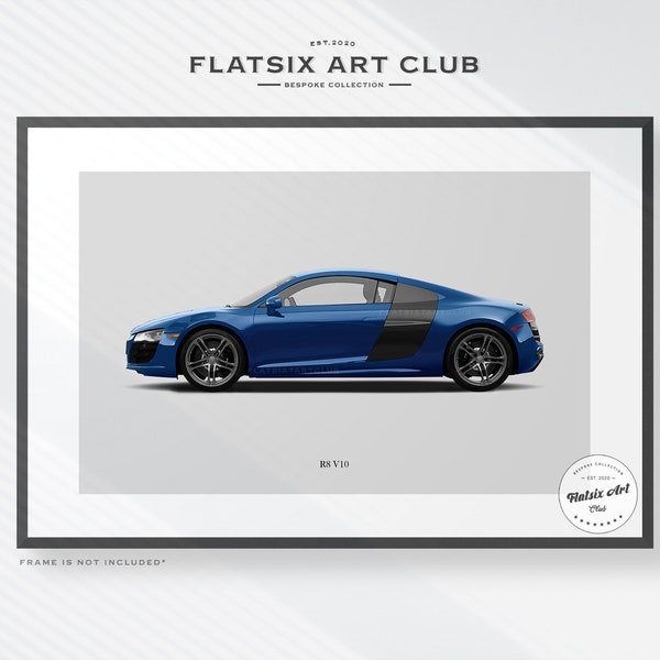 Audi R8 Car Poster - Etsy