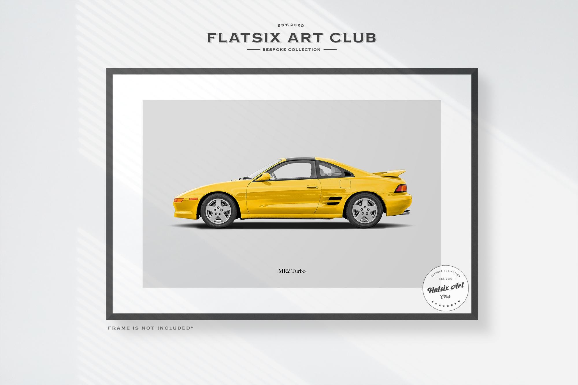 Toyota MR2 Turbo (2nd Gen) Sketched Wall Art - Multi-colour Car Poster ...