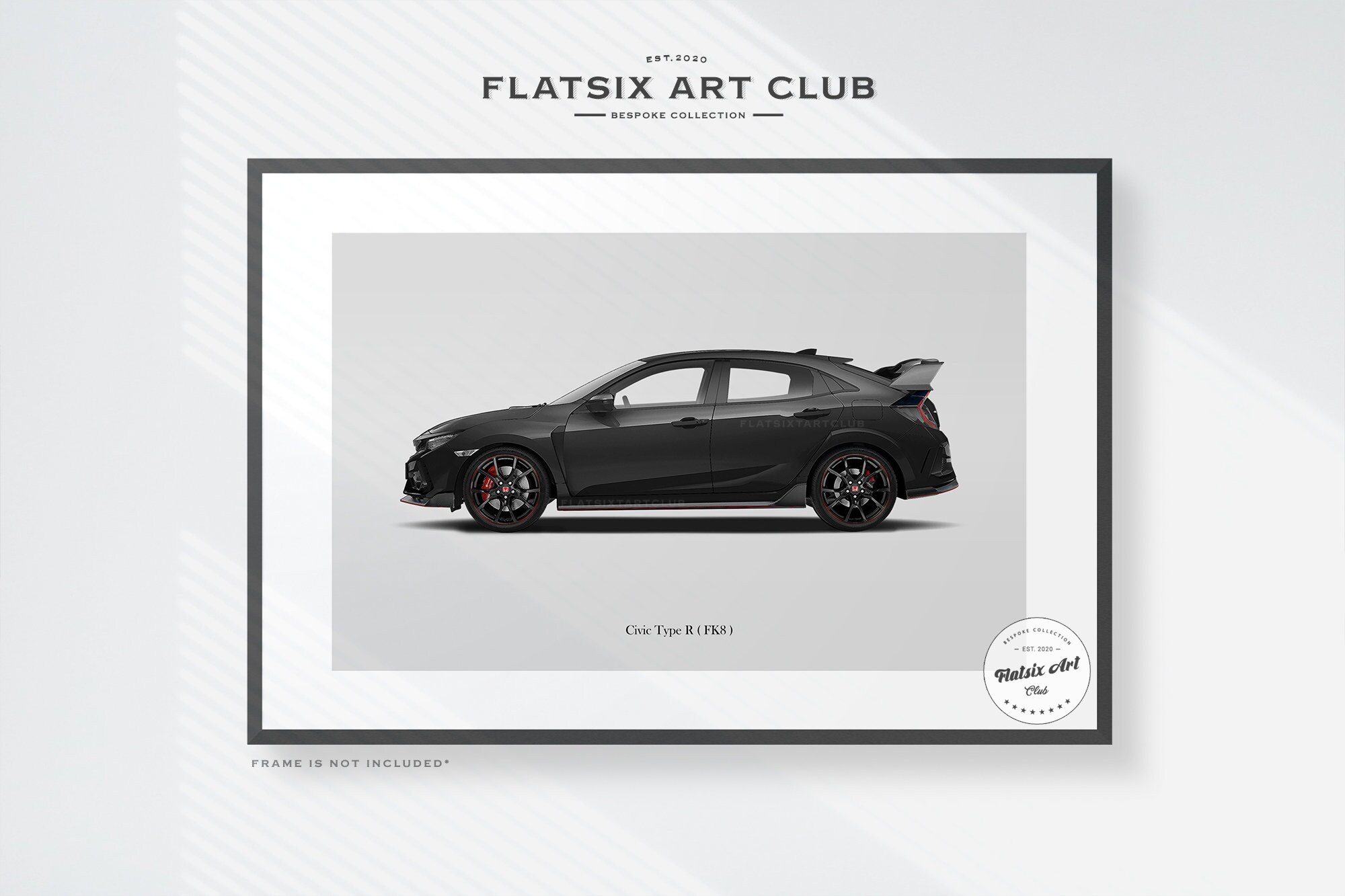 Honda Civic Type R FK8 Sketched Wall Art Multi-colour - Etsy