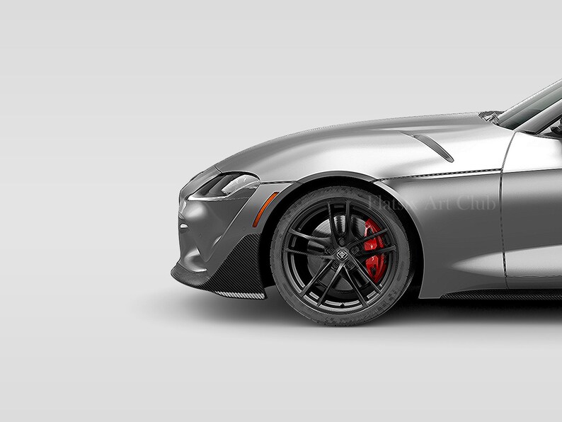 Toyota GR Supra Sketched Wall Art - Multi-colour Automotive Art Print ...