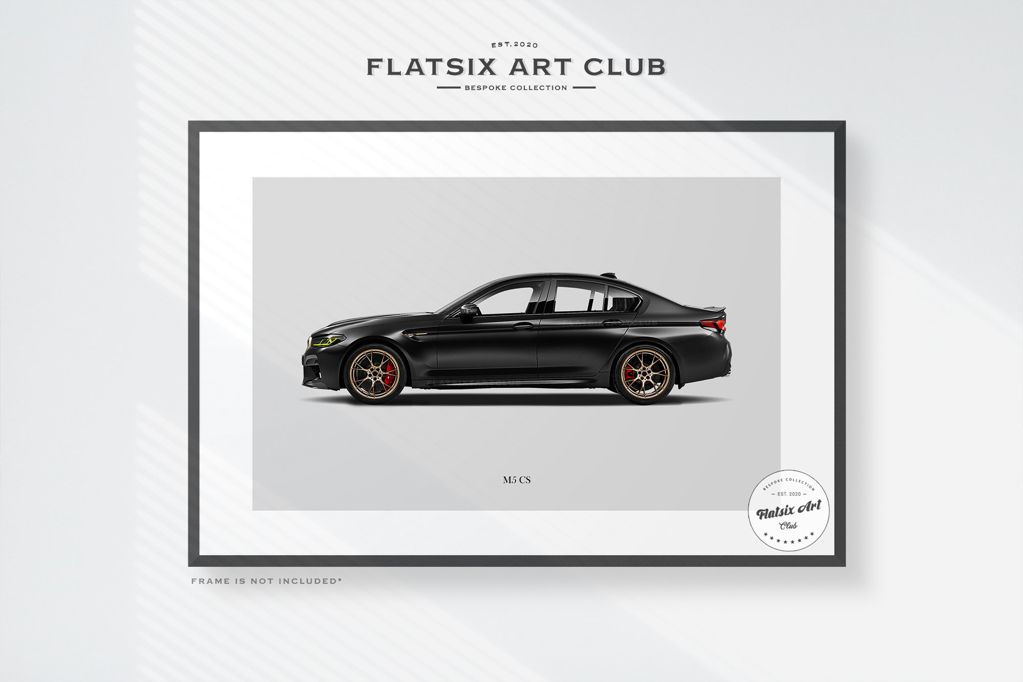BMW M5 CS (F90) Sketched Wall Art - Multi-colour Automotive Art Print ...