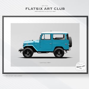Toyota Land Cruiser FJ40 Sketched Wall Art - Multi-colour Automotive ...