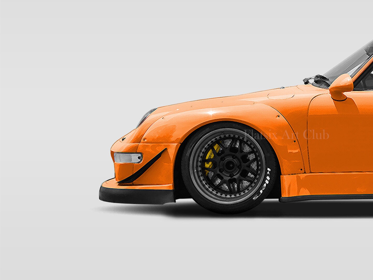 RWB Porsche 911 993 Sketched Wall Art Multi-colour - Etsy