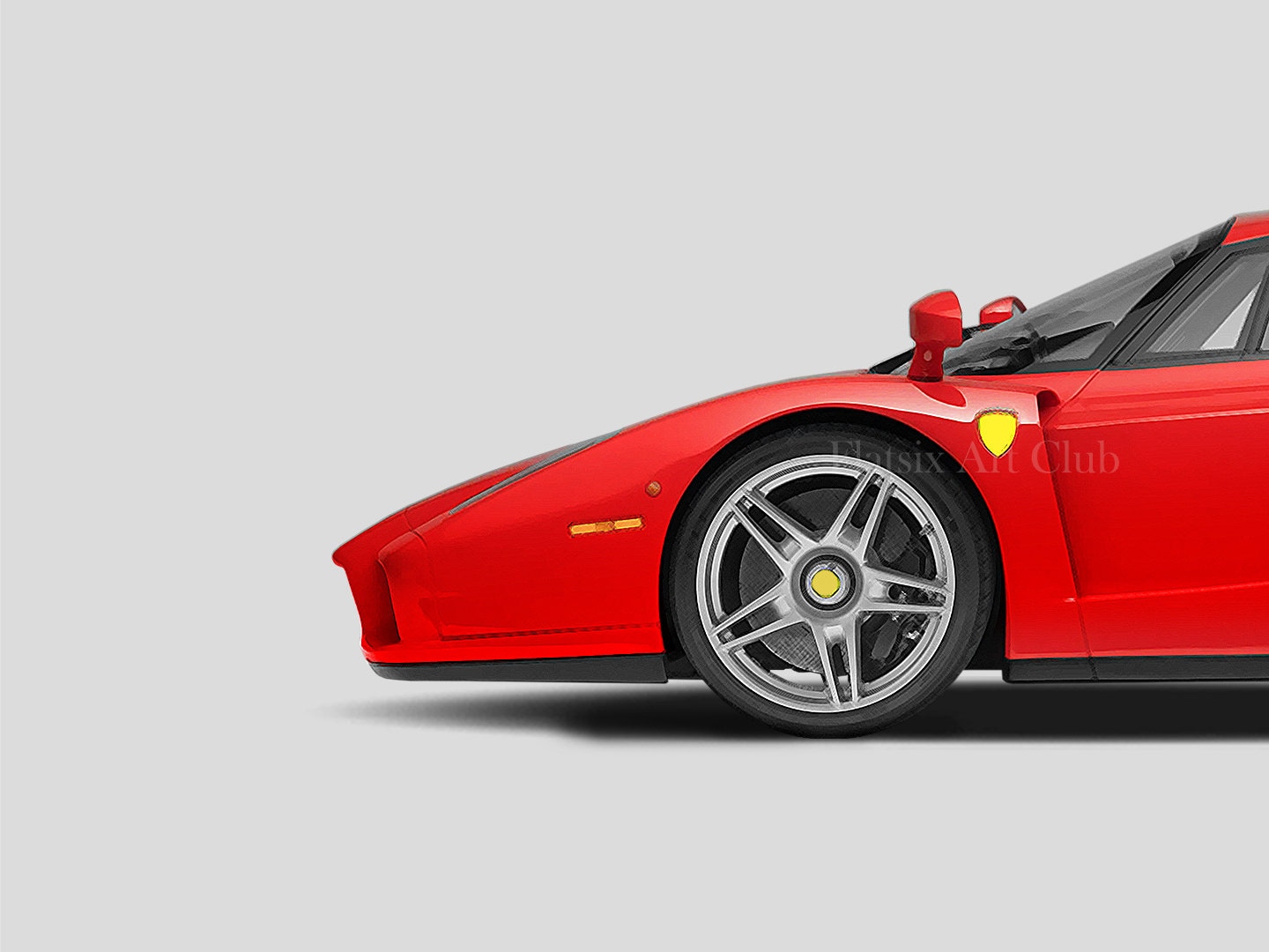 Ferrari Enzo Sketched Wall Art - Multi-colour Automotive Art Print ...
