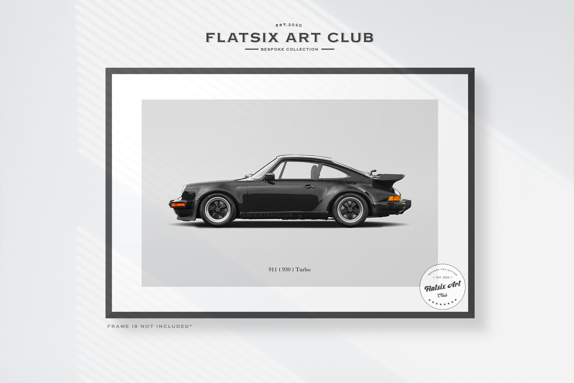 Porsche 930 Turbo Sketched Wall Art Multi-colour Automotive Art Print ...