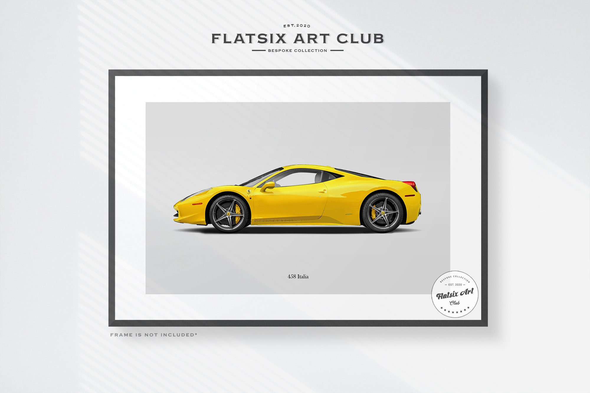 Ferrari 458 Italia Sketched Wall Art - Multi-colour Automotive Art ...