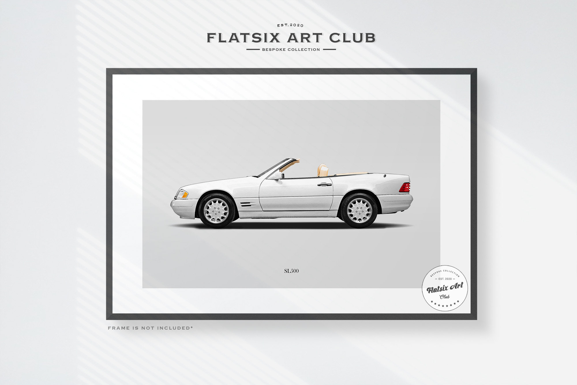 Mercedes-benz SL500 (R129) Sketched Wall Art - Car Poster Illustration ...