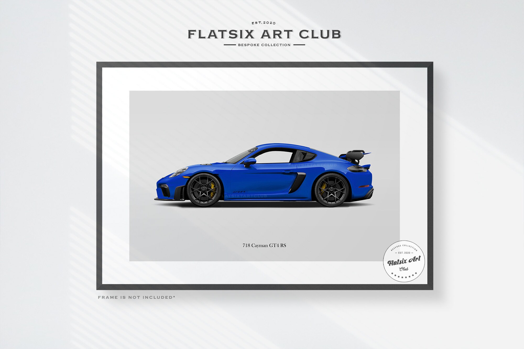 Porsche 718 Cayman GT4 RS Sketched Wall Art Multi-colour - Etsy