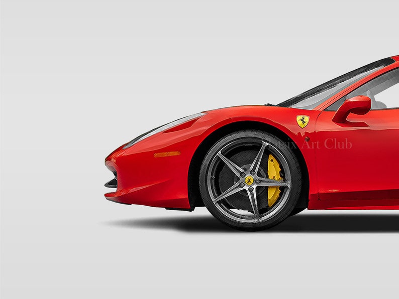 Ferrari 458 Italia Sketched Wall Art - Multi-colour Automotive Art ...