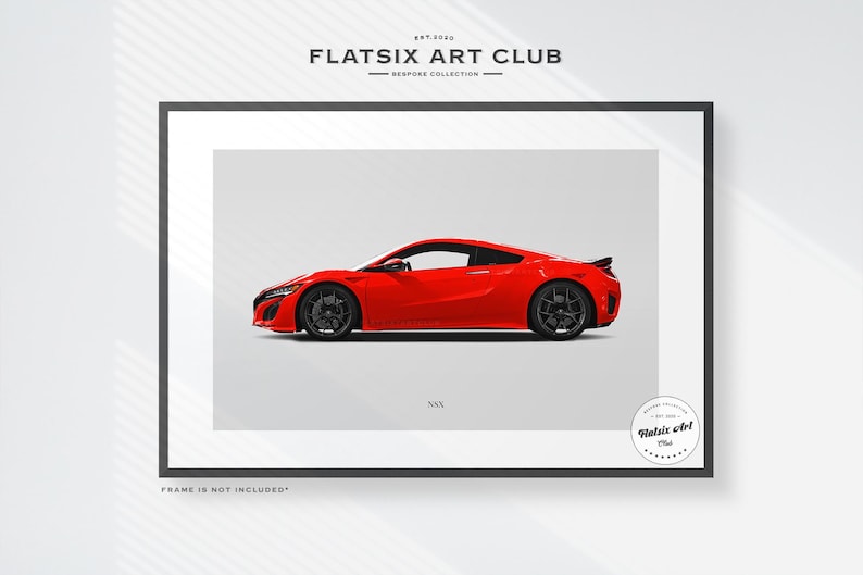 Acura Honda NSX (2nd Gen) Sketched Art Print: Automotive Car Poster - Etsy