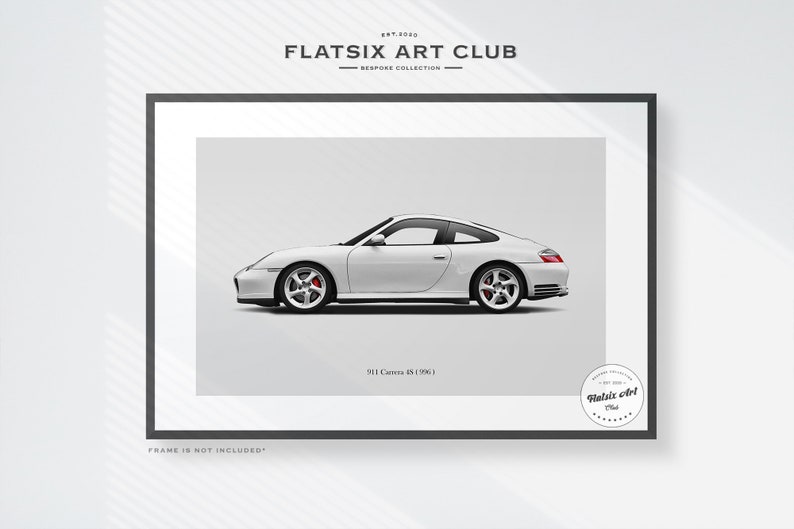 Porsche 911 Carrera 4S (996) Sketched Art Print - Etsy