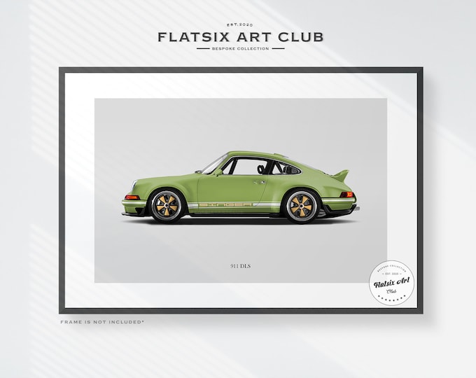 Porsche Poster Gift, Digital Download, Vintage Porsche 964, Classic ...