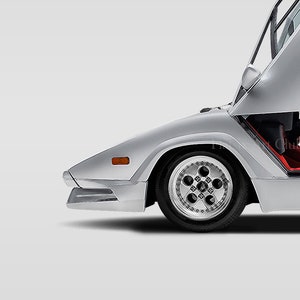 Lamborghini Countach 25th Anniversary Sketched Wall Art - Car Poster ...