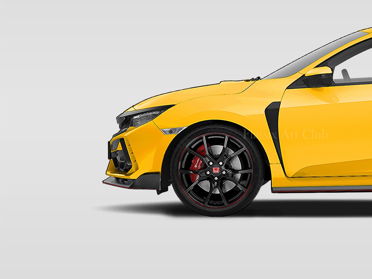 Honda Civic Type R FK8 Sketched Wall Art Multi-colour - Etsy