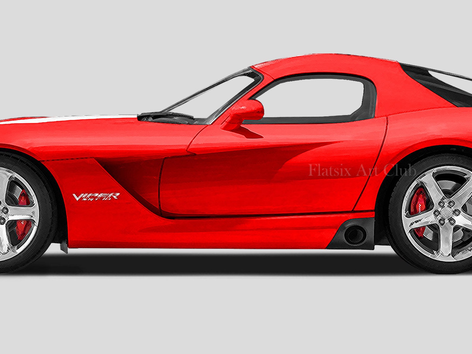 Dodge Viper 2nd Gen Sketched Wall Art Automotive Art Print Car Poster ...