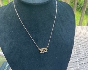 Angel Number Pendant Necklace Gold Plated High Quality Stainless Steel ...