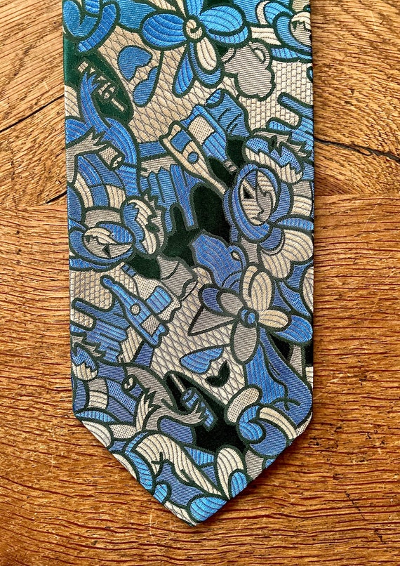 Unusual Bohemian vintage designer mens necktie by Mic… - Gem
