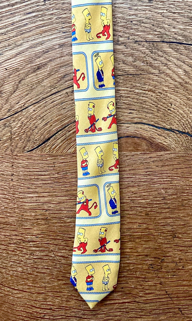 Funky Bart Simpson Character Mens Necktie - Etsy