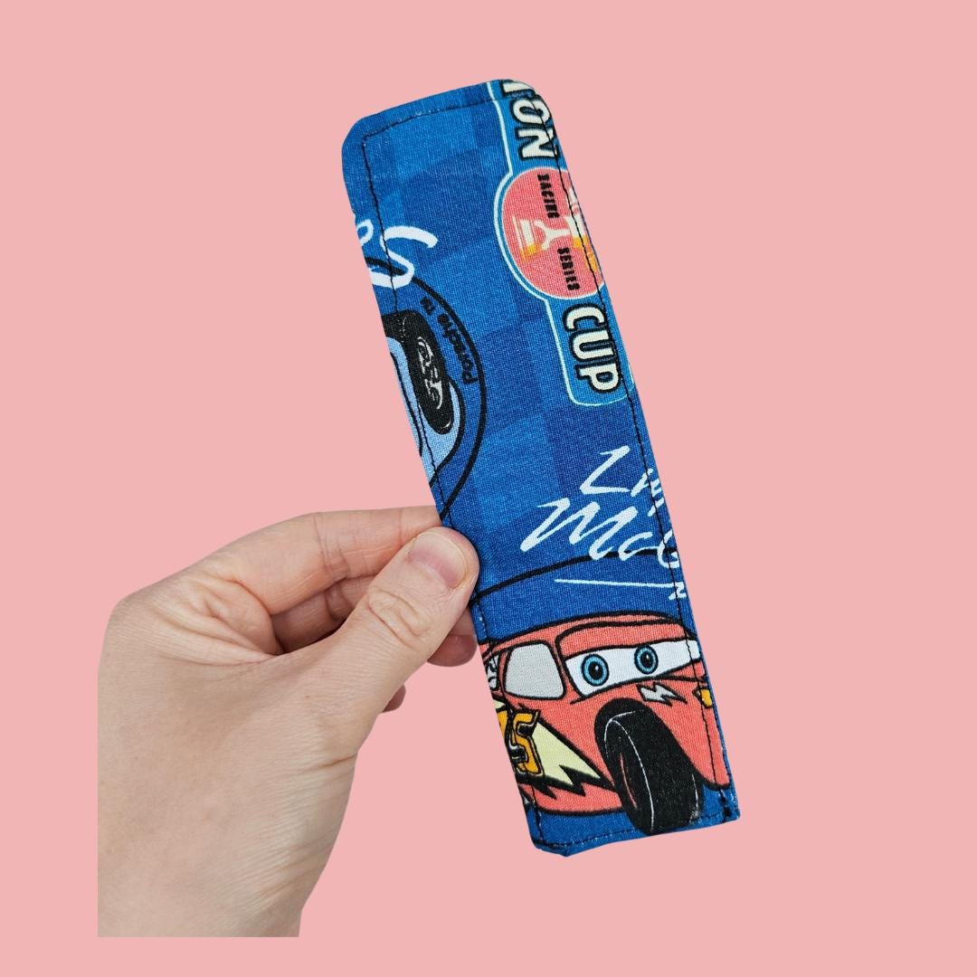 Lighting Mcqueen Cars Themed Fabric Bookmark Upcycled Bookmark - Etsy
