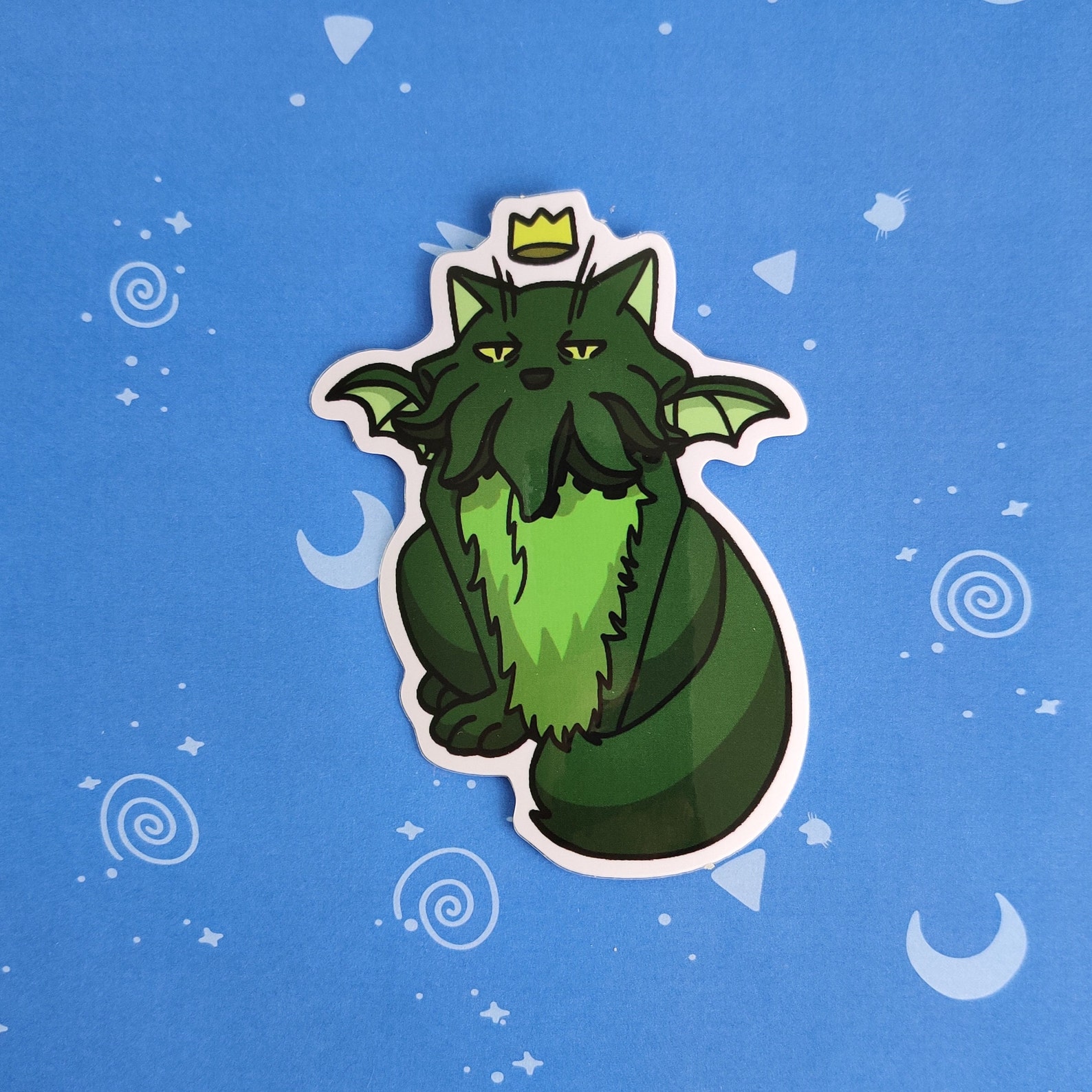 Cathulhu Vinyl Sticker Cat Sticker - Etsy