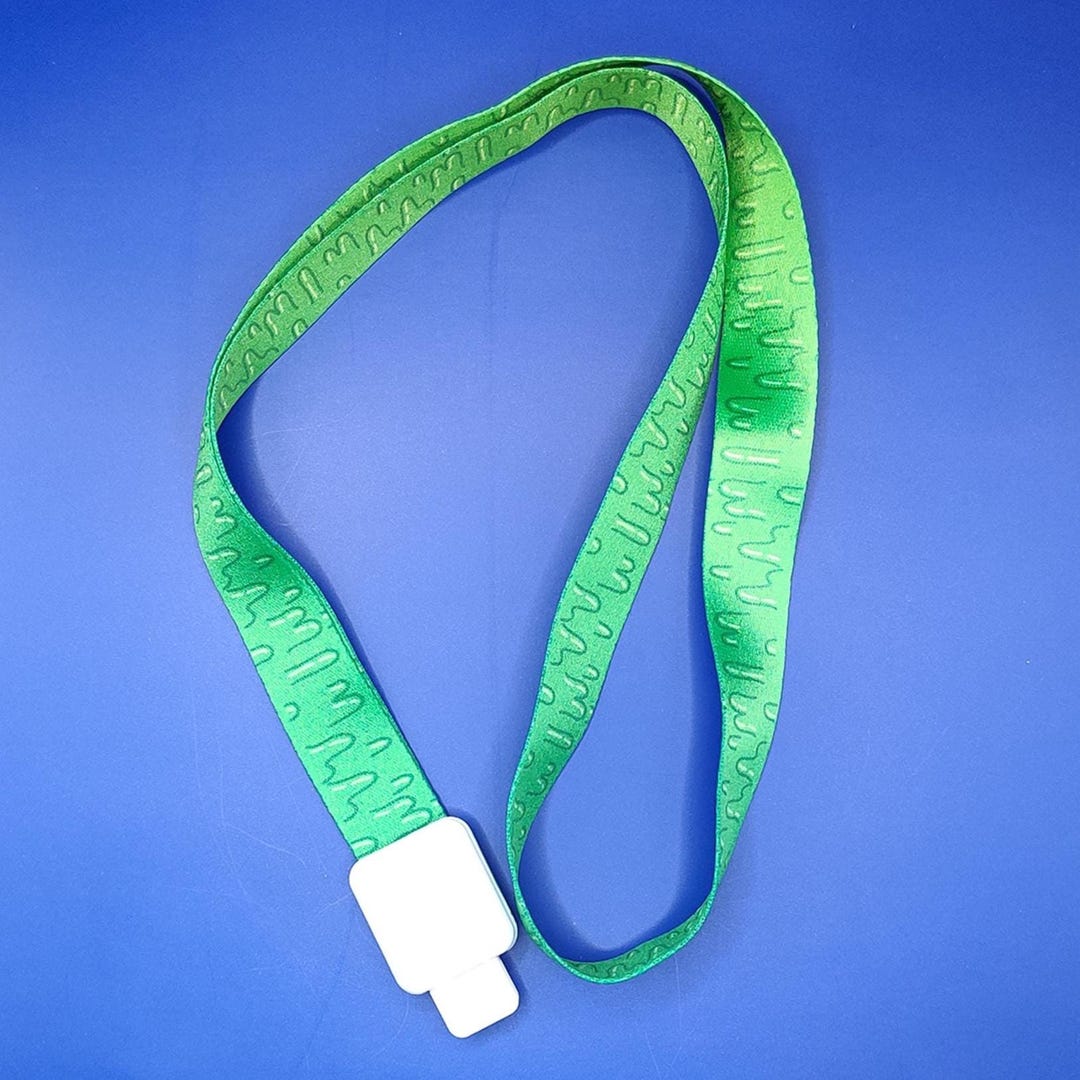 Green Slime | Lanyard | Plastic Stretch Buckle - Etsy