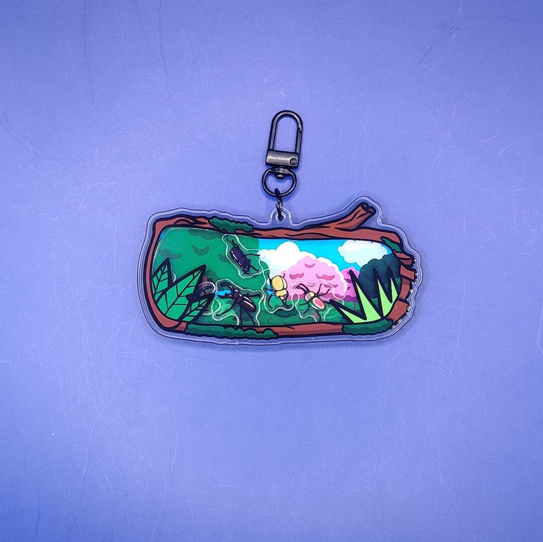 Tree Trunk Beetles | Bugs | Insects | Acrylic Shaker Keychain - Etsy