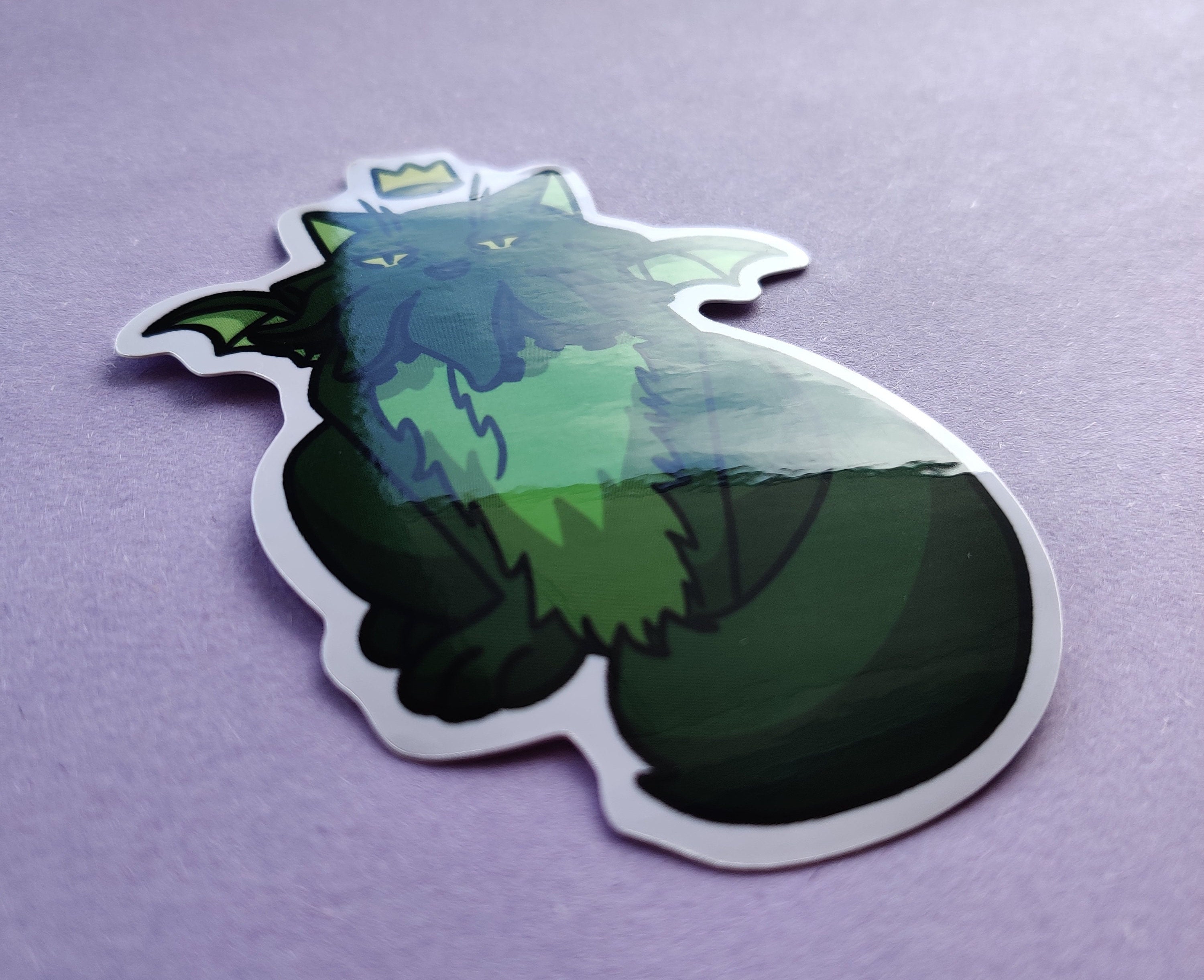Cathulhu Vinyl Sticker Cat Sticker - Etsy