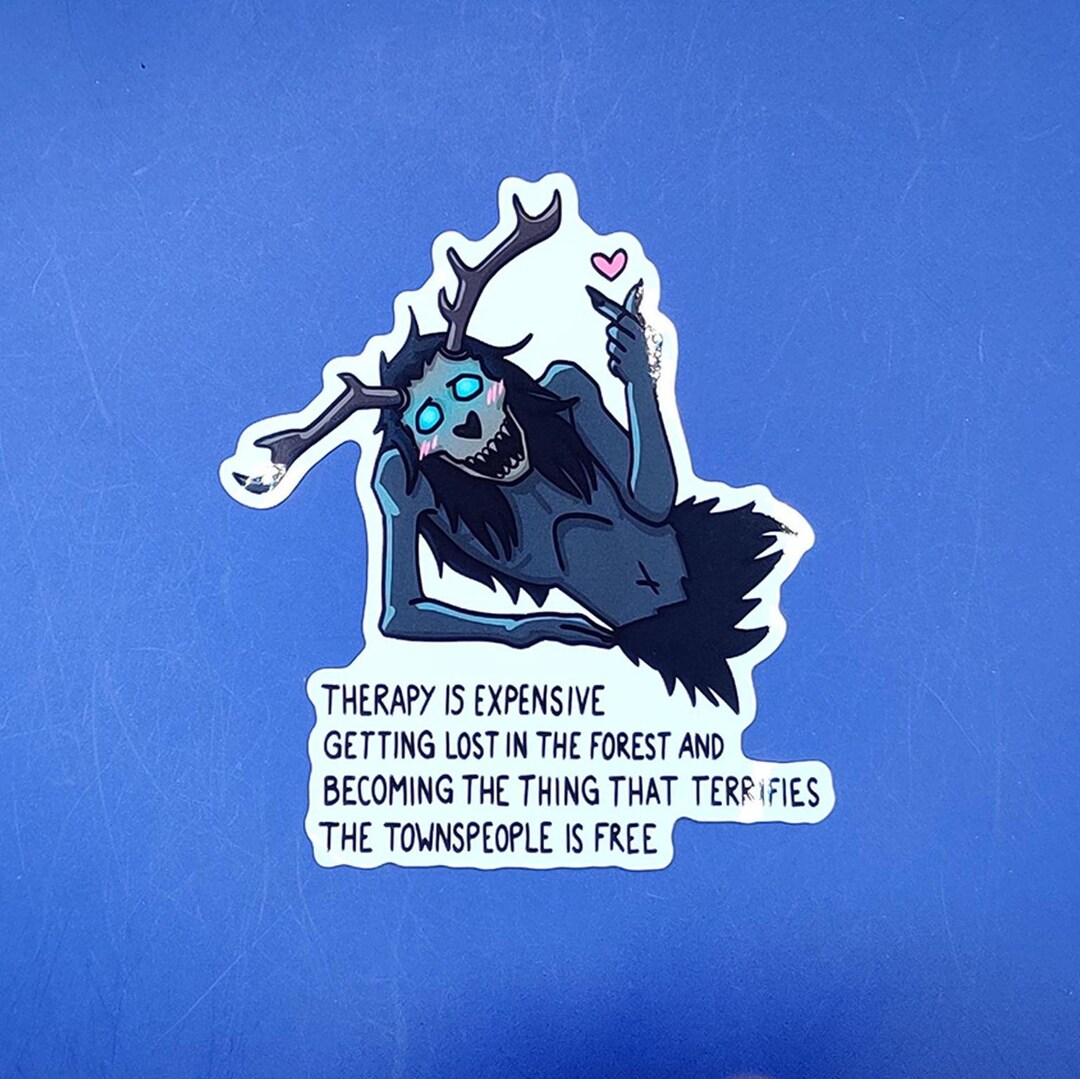 Therapy Wendigo Sticker | Vinyl Sticker | Funny Sticker - Etsy