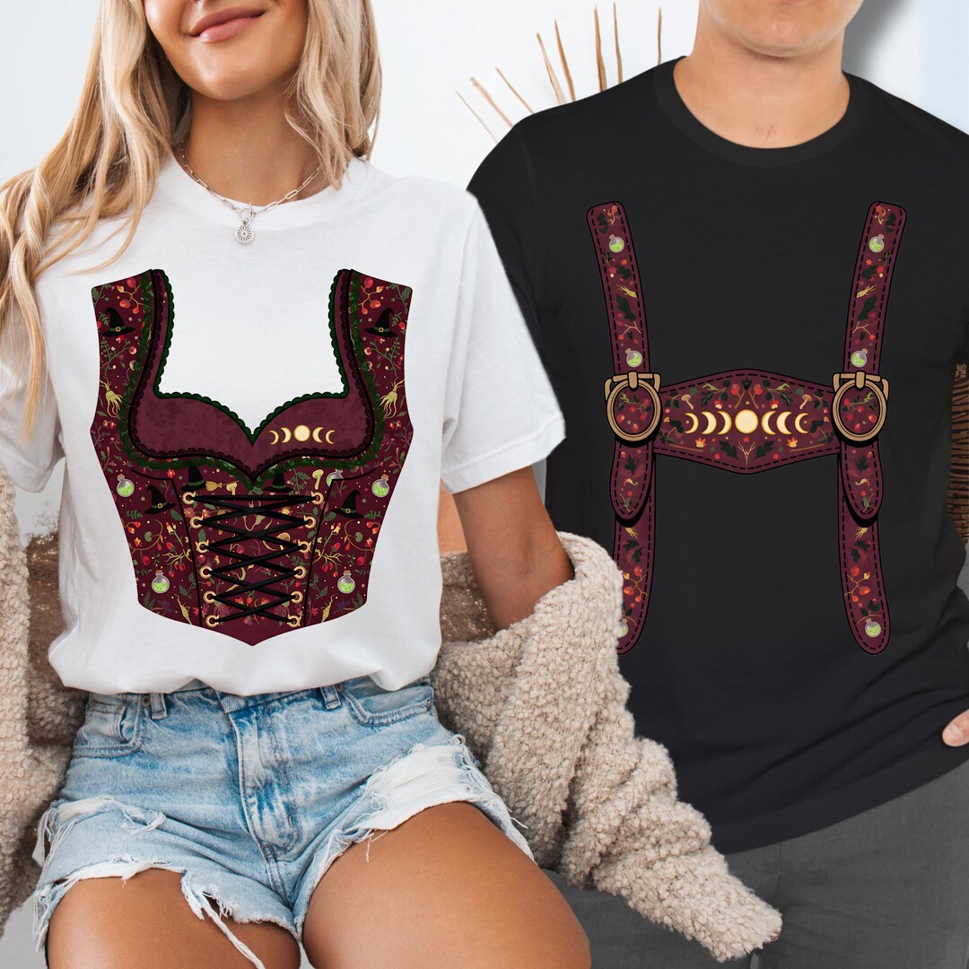 Funny Couple Halloween Shirts – Bavarian Beer Festival Costume T-shirts ...