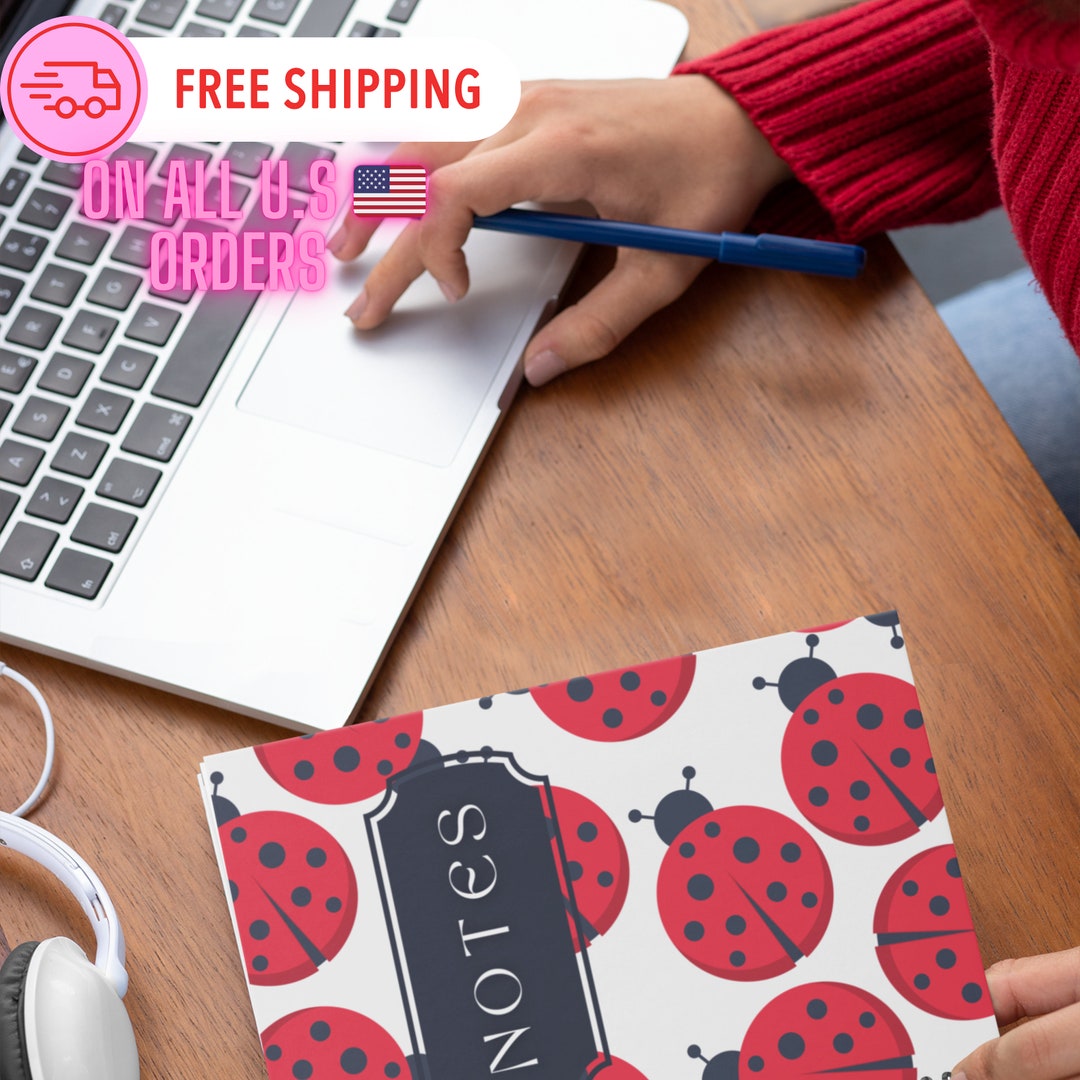 Ladybug Spiral Notebook 2024 Personalised Note Book Shopping List ...