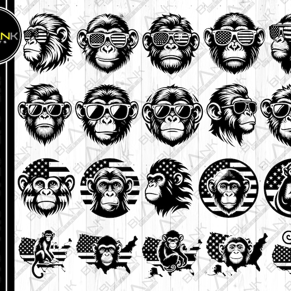 Monkey Svg - Etsy