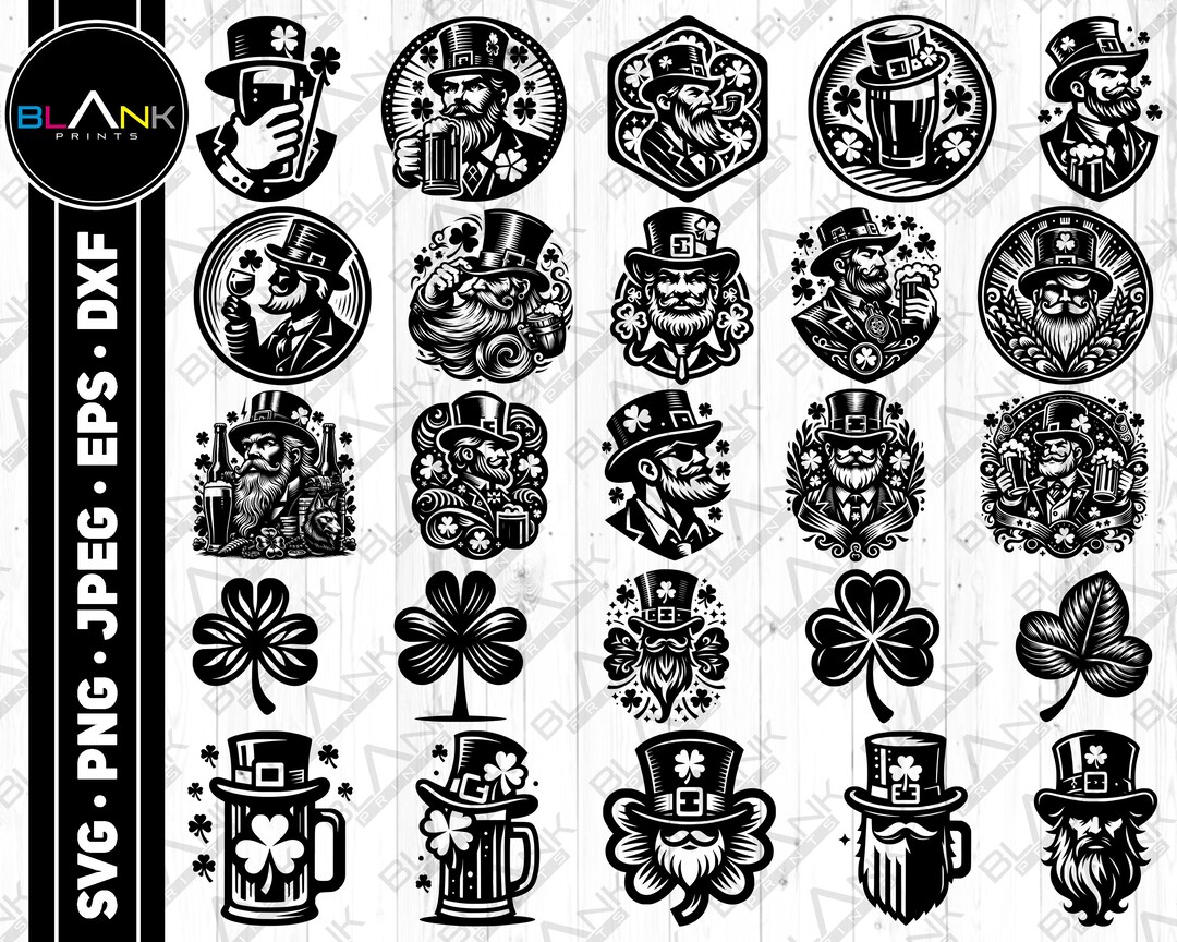 St. Patrick's Day Clipart Bundle, Vector Graphics (svg, Png, Jpeg, Eps ...