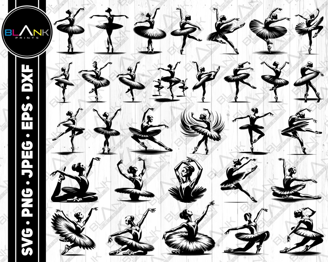 Ballet Bundle Svg Png Jpeg Eps Dxf Bundle Silhouette Cricut Clipart ...