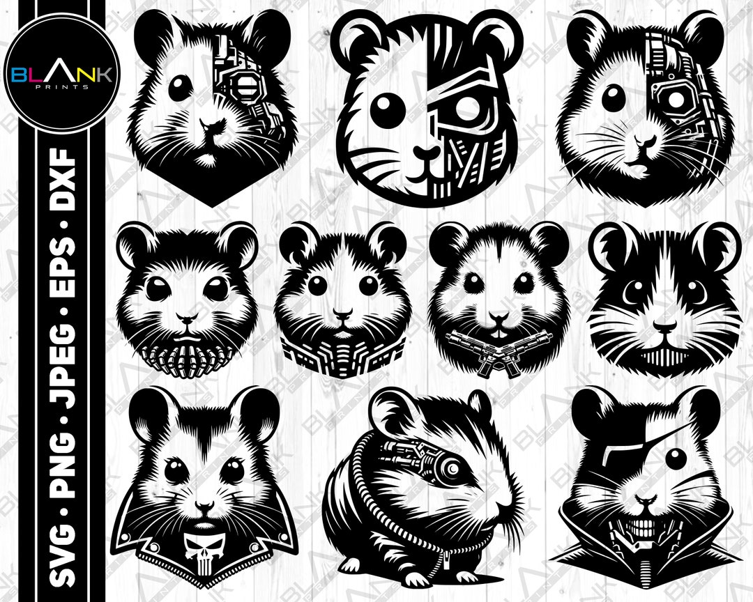 Hamster Bundle Svg Png Jpeg Eps Dxf Bundle Silhouette Clipart Cricut ...