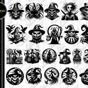 Halloween Bundle Svg Png Jpeg Eps Dxf Bundle Silhouette Clipart Cricut ...